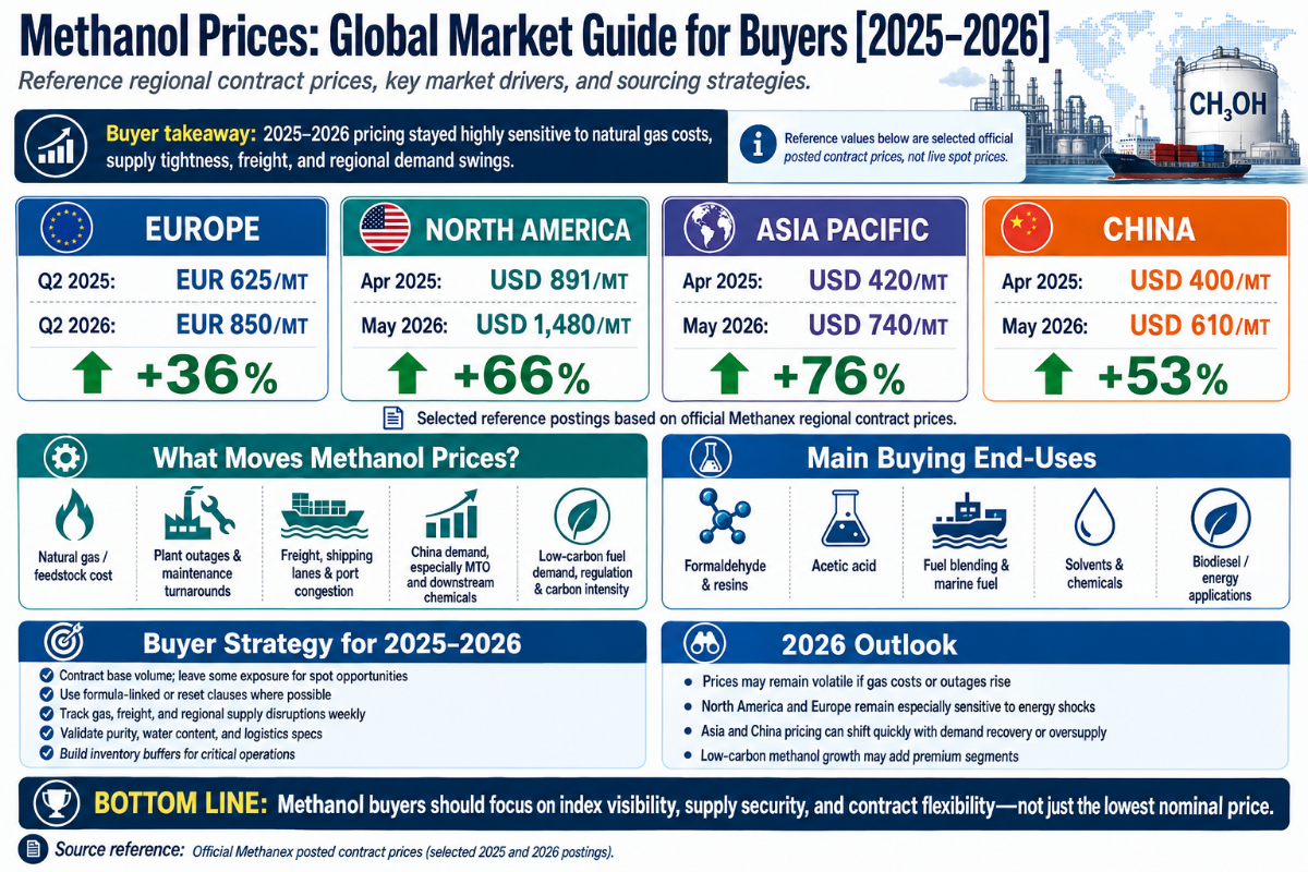 Methanol Prices: Global Market Guide for Buyers [2025–2026]