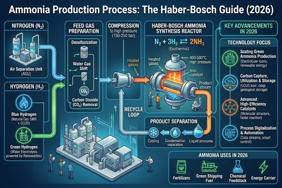 Proceso de producción de amoníaco: la guía Haber-Bosch (2026) - BOSHIYA